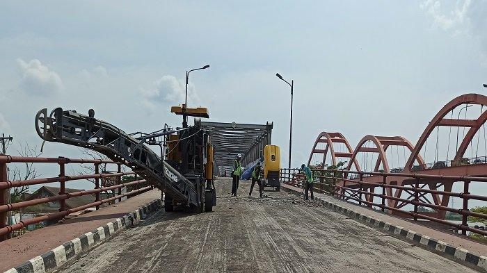 Segera Rampung, Progres Perbaikan Jembatan Musi II dan Jembatan Keramasan Palembang ...