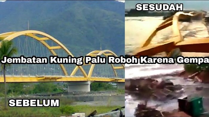 Sebelum Ambruk, Ini Pesona Jembatan Ponulele Ikon Kota Palu, Nampak ...