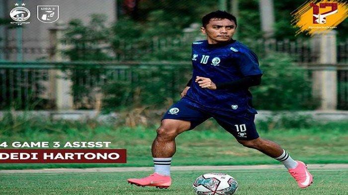 Biodata Profil Dedi Hartono, Gelandang Sriwijaya Jadi Top Assist ...