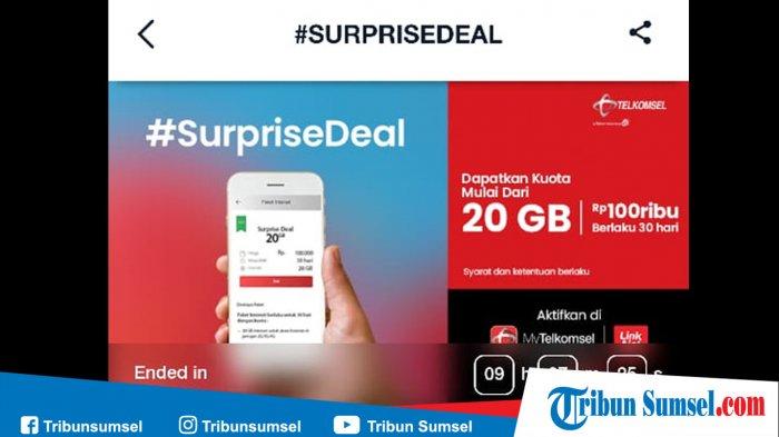 Promo Paket Internet Telkomsel Surprise Deal 20 GB Hanya Rp 100 Ribu ...