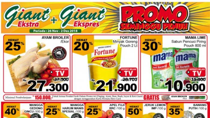 Promo dan Diskon Giant Ekstra dan Giant Ekspres Periode 26 November-2 ...