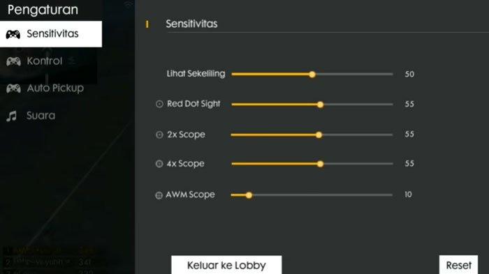 Settingan Sensitivitas Free Fire (FF) Terbaik Pro Player, Frontal Gaming, Letda Hyper, Wawan MKS ...