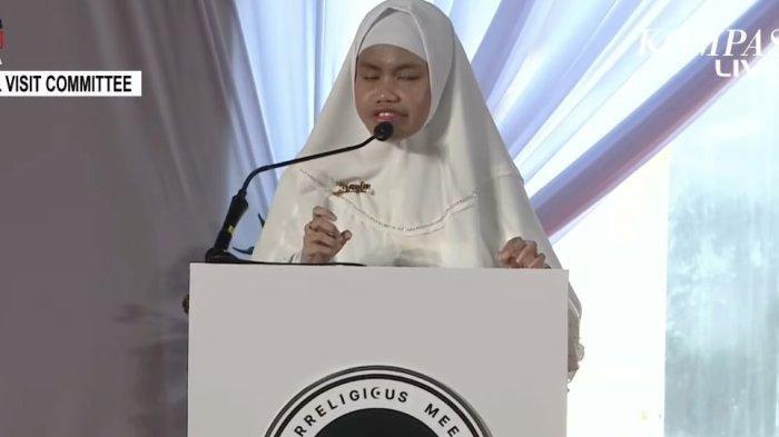 Sosok Kayla Nur Syahwa Syakhila, Hafiz Tunanetra Pembaca Al Quran saat Kunjungan Paus Fransiskus ...