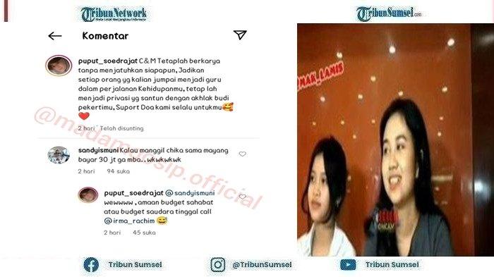 Cara Bijak Puput Sudrajat Ladeni Nyinyiran Warganet Terkait Tarif Rp 30 Juta Fuji, Mayang Berapa ...