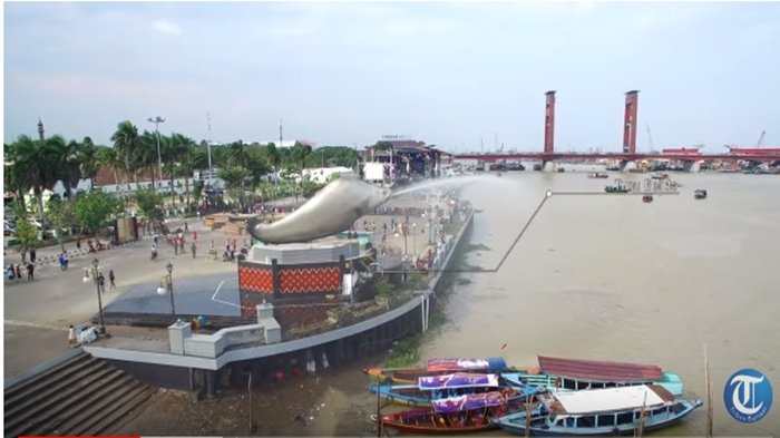 Tugu Belido, Ikon Baru Kota Palembang - Tribunsumsel.com