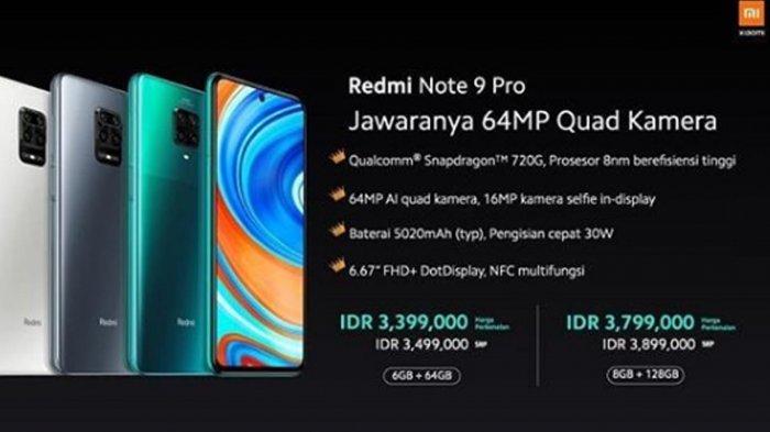 Harga Xiaomi Redmi Note 9 Pro Cuma Rp 3,499.000, Ini Spesifikasi Lengkap, Punya Snapdragon 720G ...