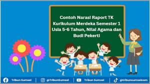 Contoh Narasi Raport PAUD Kurikulum Merdeka Semester 1, Anak ...