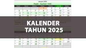 Link PDF Kalender 2025 Lengkap dengan Tanggalan Hijriah, Hari Libur dan ...