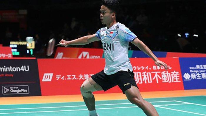 HASIL Kumamoto Masters 2023, Anthony Ginting Disingkirkan Pemian Muda China - Surya.co.id