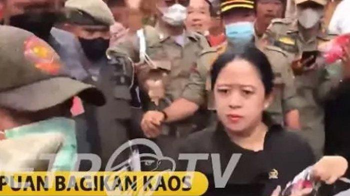 VIDEO Puan Maharani Cemberut Lempar Kaus ke Warga di Kandang Banteng ...