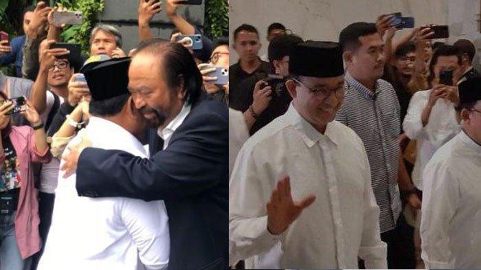 Beda Perlakuan Prabowo dan Anies saat Sambangi NasDem Tower, Kehadiran ... Beda Perlakuan Prabowo dan Anies saat Sambangi NasDem Tower, Kehadiran ...