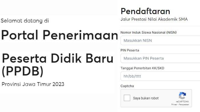 Cara Daftar PPDB Jatim 2023 Tahap 2 untuk Jalur Prestasi Nilai Akademik SMA, Serta Link ...