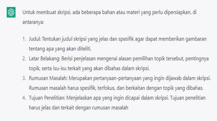 Cara Pakai Chat GPT Indonesia Untuk Mencari Bahan Skripsi: Mudah Cukup ...