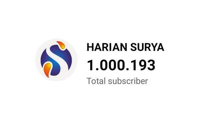 Channel YouTube Harian Surya Tembus 1 Juta Subscriber - Surya.co.id