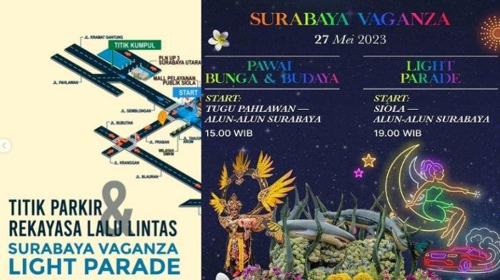 DAFTAR Lokasi Parkir Surabaya Vaganza Light Parade Hari Ini 27 Mei 2023 ...