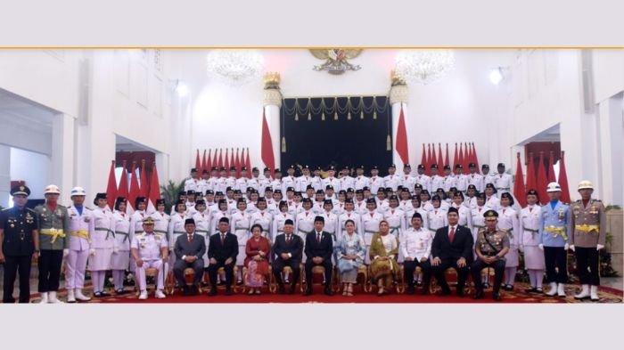 DAFTAR 76 Paskibraka 2023 yang Bertugas pada Upacara HUT Kemerdekaan RI ke-78 di Istana Negara ...