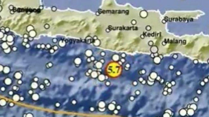 BREAKING NEWS - Gempa Bumi Pacitan M 5,7 Terjadi Malam Ini, BMKG Bagikan Info Terkini - Surya.co.id