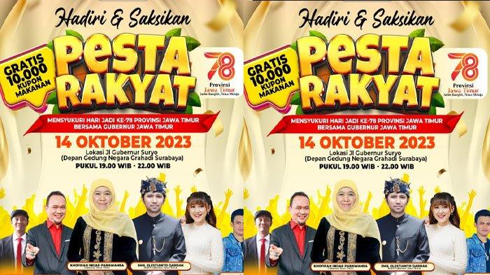 Pesta Rakyat Malam Nanti di Depan Gedung Grahadi Surabaya, Ada 10.000 ...