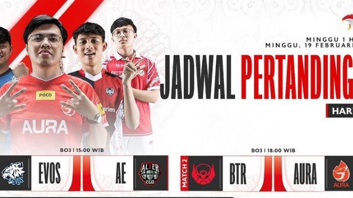 Jadwal MPL ID Season 11 Hari Ini Minggu 19 Februari 2023: EVOS Legends vs Alter Ego, BTR Lawan ...