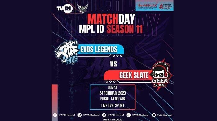 Jadwal MPL ID Season 11 Hari Ini: RRQ vs Onic Esports, EVOS Legends Lawan Geek Slate LIVE TVRI ...