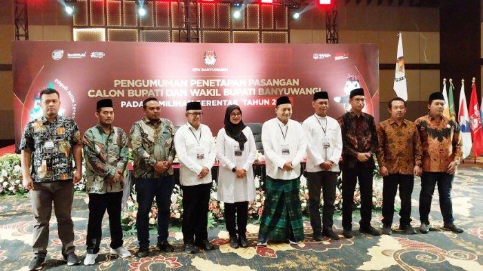 KPU Banyuwangi Resmi Tetapkan Ipuk-Muji dan Ali-Ali sebagai Calon Bupati-Wakil Bupati - Surya.co.id