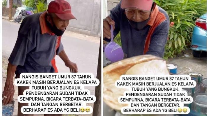 Kisah Perjuangan Kakek Salam Jualan Es Degan Demi Bayar Kontrakan Tanpa Listrik Rp 100 Ribu ...