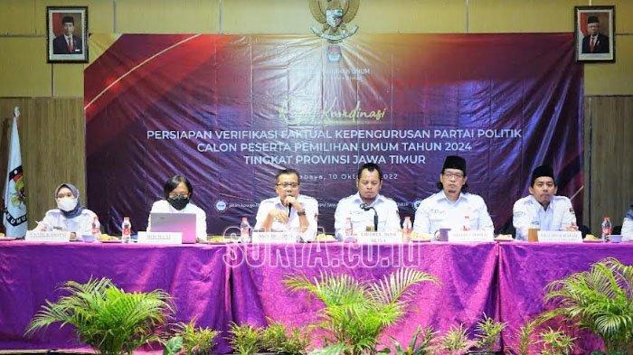 Masa Verifikasi Faktual, KPU Jatim Minta Warga Lapor Jika Namanya Dicatut Keanggotaan Parpol ...