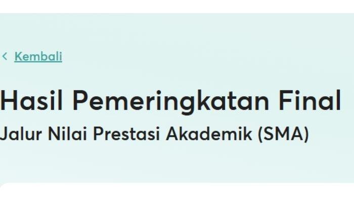 Link Hasil SPMB Jatim 2025 Jalur Nilai Prestasi Akademik SMA, Pengumuman Hari Ini Pukul 08.00 ...