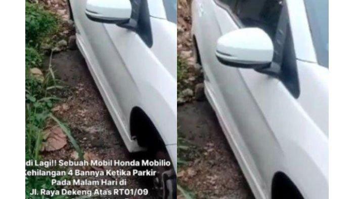 Parkir di Pinggir Jalan, 4 Roda Mobil Mobilio Seharga Rp 11 Juta Raib ...