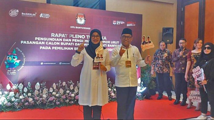 Dapat Nomor Urut 1 di Pilkada Banyuwangi 2024, Ipuk Fiestiandani-Mujiono Janji Menomorsatukan ...