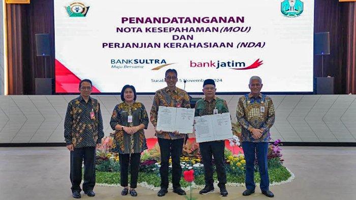 MoU dengan Bank Sultra, Kelompok Usaha Bank/KUB Bank Jatim Bertambah - Surya.co.id