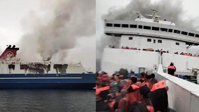 Kapal Penumpang KM Mutiara Timur 1 dari Surabaya Tujuan Lombok Terbakar ...