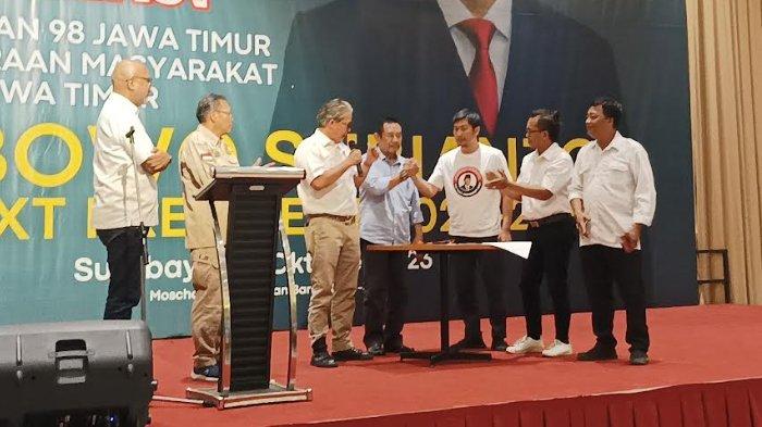 Persaudaraan 98 Terbentuk di Jatim, Dukung Prabowo-Gibran Menang Tebal Lewat Cara Ini - Surya.co.id