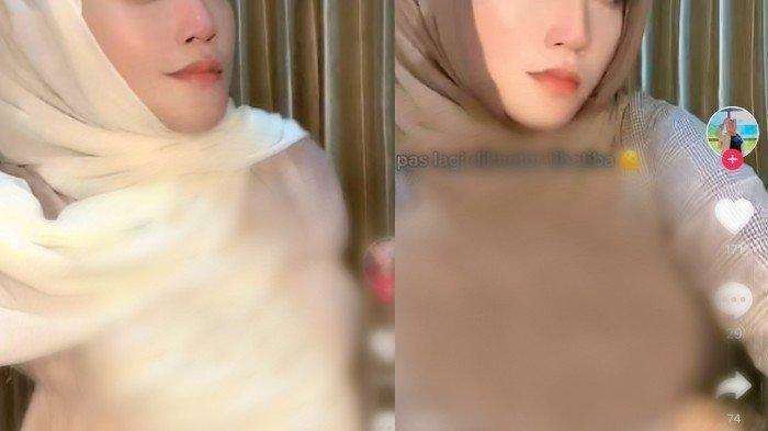 SOSOK Wanita Berhijab Joget Tiktok Sambil Pamer Buka Dada, Netizen Serukan Cabut Marganya ...