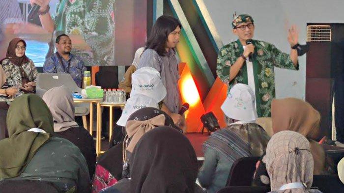 Sandiaga Uno Kagumi Kreatifitas Pemuda Kota Probolinggo Kombinasikan Pameran Seni dan Produk ...