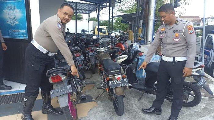Songsong Natal dan Tahun Baru, Polres Magetan Amankan Puluhan Motor Berknalpot Brong - Surya.co.id
