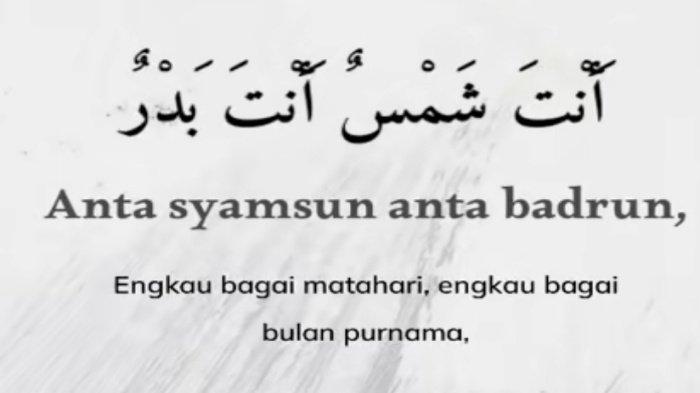 Sholawat Anta Syamsun Anta Badrun Lirik Latin, Arab dan Terjemahan ...