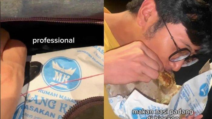 Sosok Alwi Johan TikToker Viral Makan Nasi Padang saat Nonton Film di ...