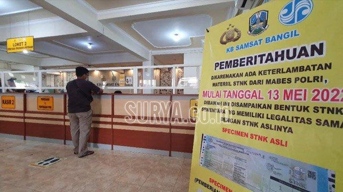 Material STNK di Samsat Bangil Pasuruan Habis, Tak Perlu Panik Karena ...