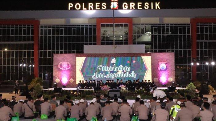 Kapolda Jawa Timur Sholawatan di Mapolres Gresik, Sampaikan Pesan Ini - Surya.co.id