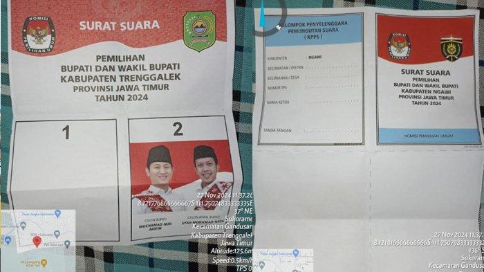 Surat Suara Berlogo Kabupaten Ngawi Lolos Sortir dalam Pilkada ...