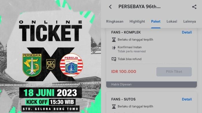 ANTUSIASME BONEK, Tiket Persebaya vs Persija Jakarta Ludes Dipesan ...