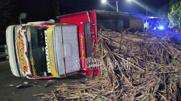 Kronologi Truk Tebu Terguling di Ring Road Barat Kota Madiun, Sopir Diduga Terlena Jalan Mulus ...