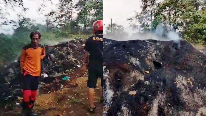 Tumpukan Sekam Jalur Penyelamat di Cangar-Pacet Mojokerto Terbakar ...