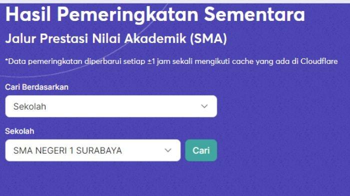 UPDATE Hasil Pemeringkatan PPDB Jatim 2023 Jalur Prestasi Nilai Akademik SMA, Segera Cek Namamu ...