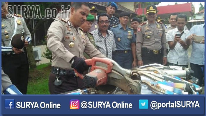 Polres Bangkalan Dirikan Tugu dari Knalpot Brong, Ini Tujuannya - Surya ...