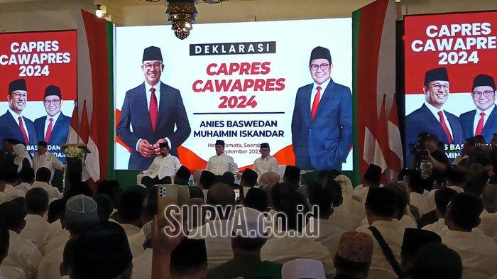 Deklarasikan Pasangan Anies-Muhaimin di Pilpres 2024, Surya Paloh : Botol Ketemu Tutup - Surya.co.id