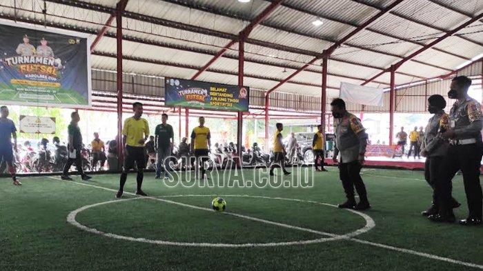 Turnamen Futsal Kapolres Cup di Kota Blitar, Ada 11 Tim yang Beradu Kepiawaian - Surya.co.id