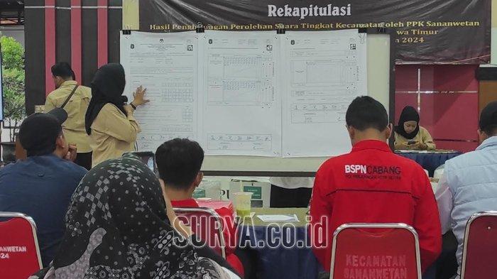 KPU Kota Blitar Mulai Rekap Hasil Pemungutan Suara Pilkada 2024 di Tingkat Kecamatan - Surya.co.id
