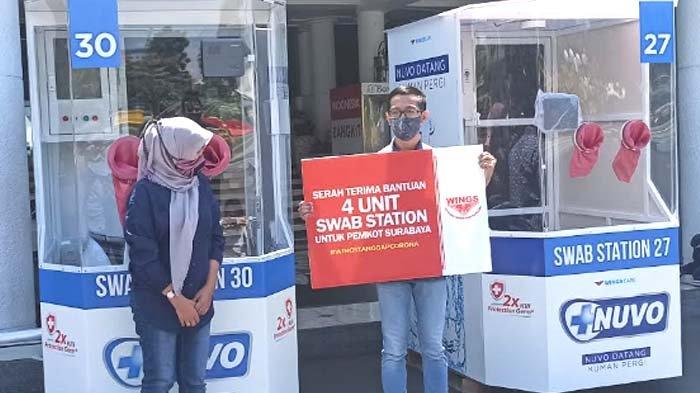 Wings Surya Serahkan 4 Swab Station kepada Pemkot Surabaya - Surya.co.id
